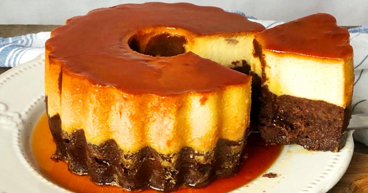 RECETA: Pastel imposible rápido (combinación de flan y chocolate)