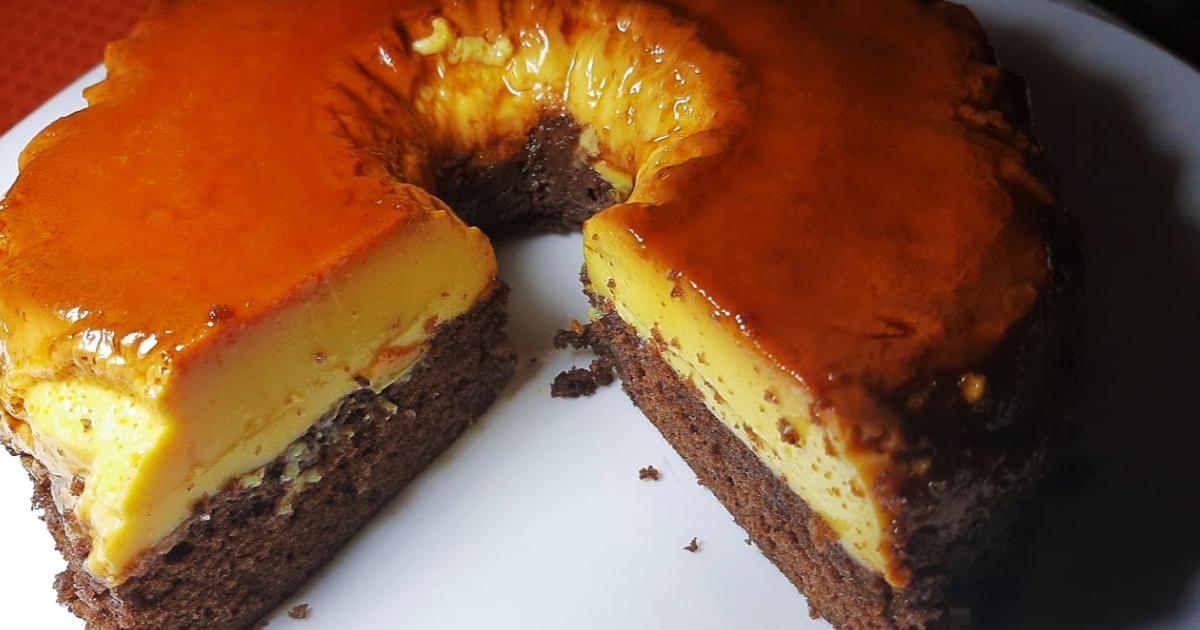 RECETA: Pastel imposible rápido (combinación de flan y chocolate)